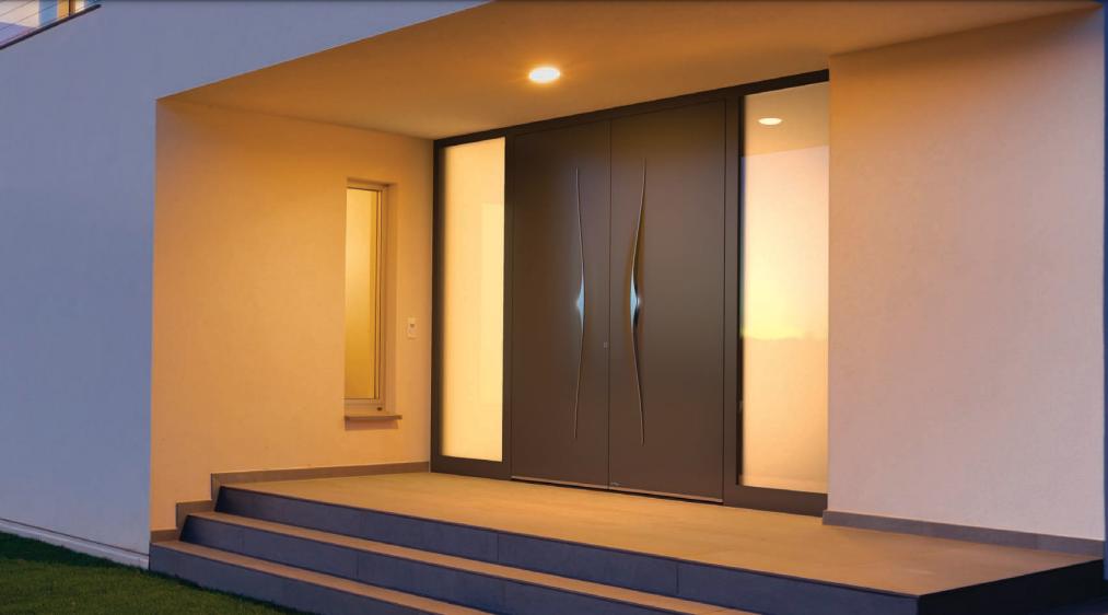 Front door with side light grey in uk – EvaDoors